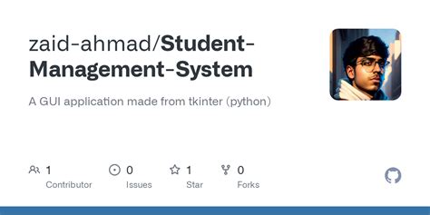 GitHub Zaid Ahmad Student Management System A GUI Application Made From Tkinter Python
