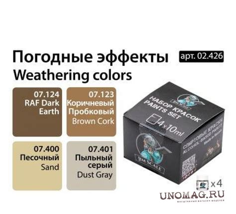 Набор спиртовых красок Jim Scale “Погодные эффекты”