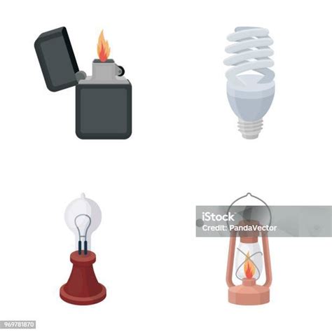 가볍고 경제적 전구 에디슨 램프 등유 램프 광원 만화 스타일 벡터 기호 재고 일러스트 웹에서 컬렉션 아이콘을 설정합니다 0명에 대한 스톡 벡터 아트 및 기타 이미지 Istock