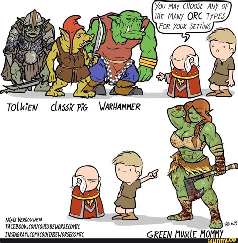 You May Choose Any Of The Many Orc Types Niels Vergouwen Tnstagramcomi Green Muscle Mommy Ifunny