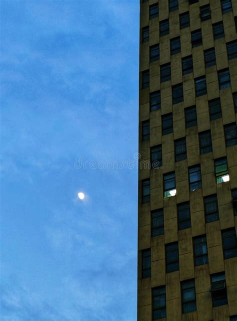 Moon And Architecture Stock Image Image Of Buildings 322556045