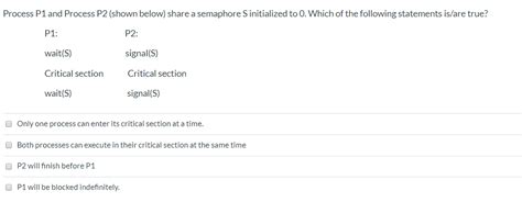 Solved Process P1 And Process P2 Shown Below Share A
