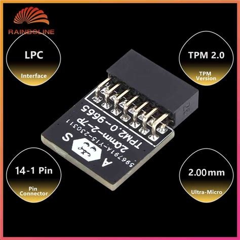 Rain Tpm 2 0 Encrypted Security Module Lpc 14 18 20 Pin Motherboard Card For Asus Msi Asrock