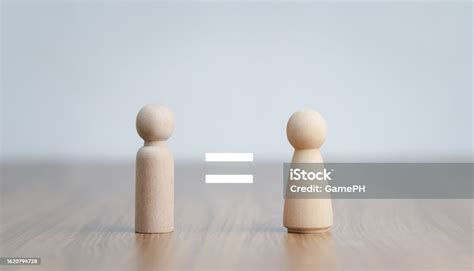 Gender Equality Concept Figure Wood The Men And Women Equality Between