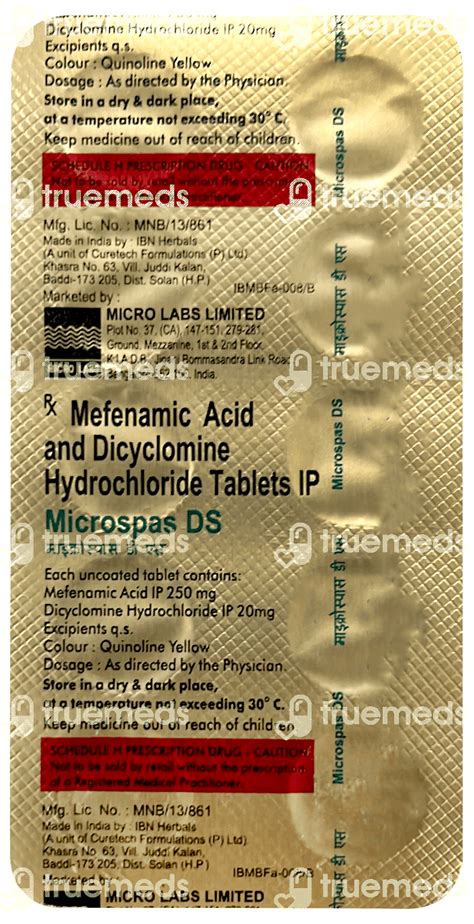 Microspas Ds Tablet 10 Uses Side Effects Dosage Price Truemeds