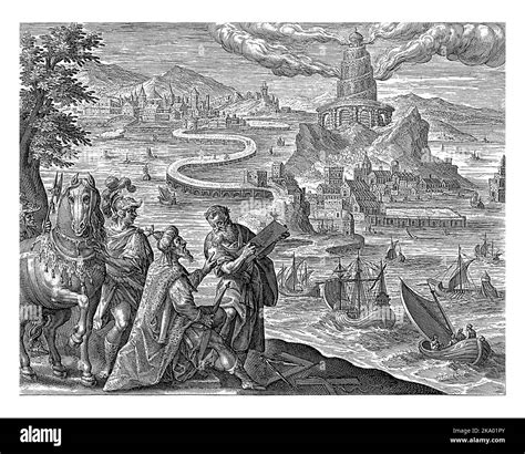 The Lighthouse Of The City Of Alexandria On The Island Of Pharos In