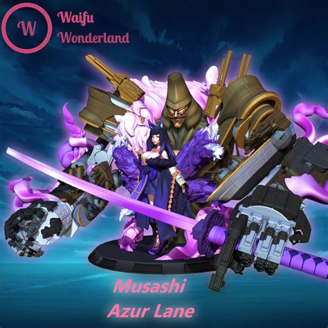 💬 Musashi Waifu Statue From Azur Lane With Her Battleship・ Stl File