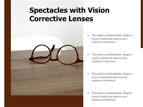 Spectacles With Vision Corrective Lenses Presentation Graphics