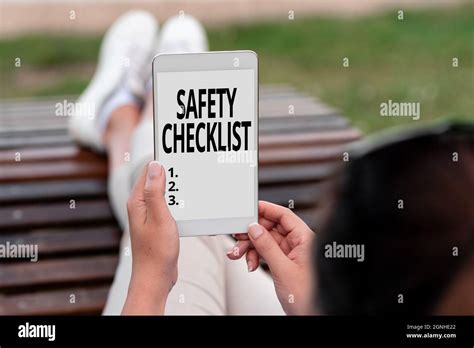 Handwriting Text Safety Checklist Business Idea List Of Items You Need To Verify Check Or