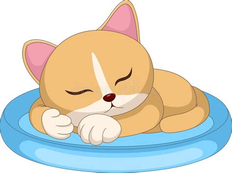 Cute Cat Cartoon Sleeping Stock Illustrations 11081 Cute Cat Cartoon
