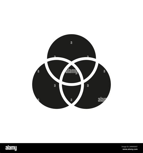 Interlocking Circles Design Unity And Connection Concept Simple