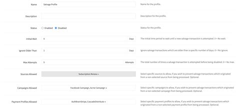 Salvage Transaction Revcent Knowledge Base