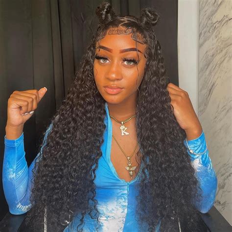 Wigfever 13x6 Lace Front Human Hair Wigs Water Wave Pre Plucked Natural