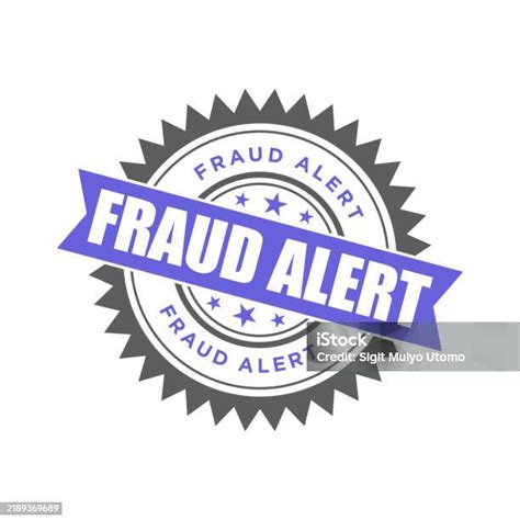 Fraud Alert Letter Rubber Stamp Vector Template Stock Illustration