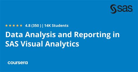 Data Analysis And Reporting In Sas Visual Analytics Coursera