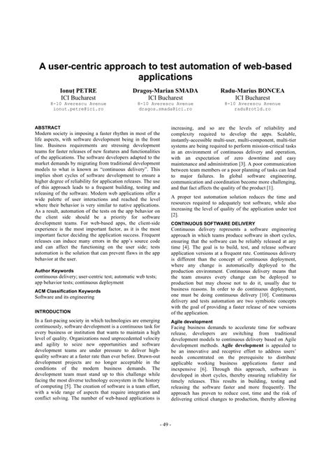 Pdf A User Centric Approach To Test Automation Of Web Based Applications