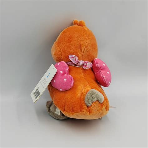 Doudou Oiseau Poussin Orange Gris Iris Et Babette Noukie S