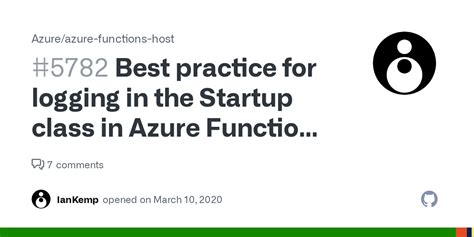 Best Practice For Logging In The Startup Class In Azure Functions V3