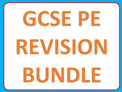 Gcse Pe Revision Bundle Teaching Resources