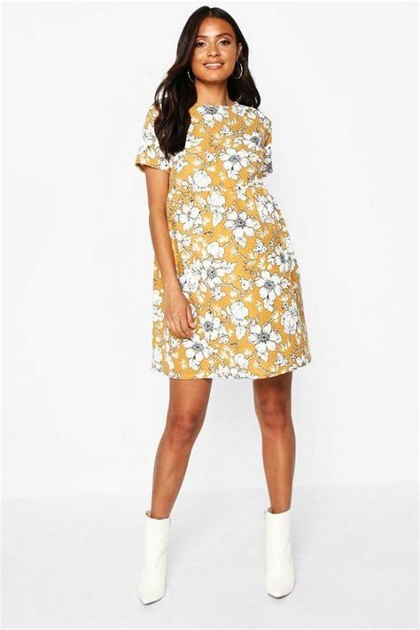 Maternity Floral Smock Dress Boohoo Smock Dress Boohoo Maternity