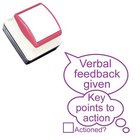 School Stamps Verbal Feedback Given Key Points To Action Free Delivery