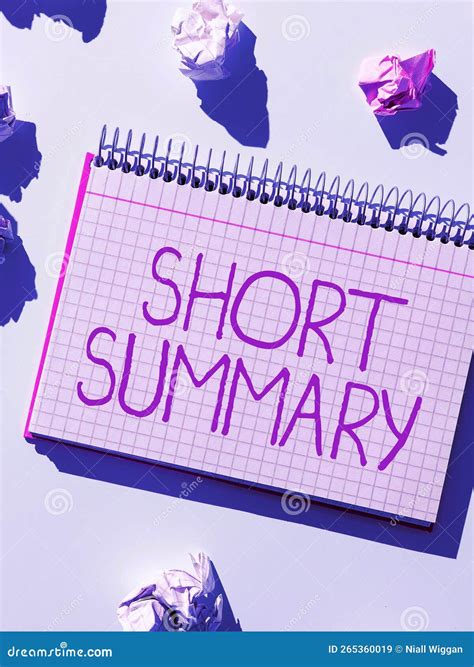 Conceptual Caption Short Summary Word For Brief Statement Of Main