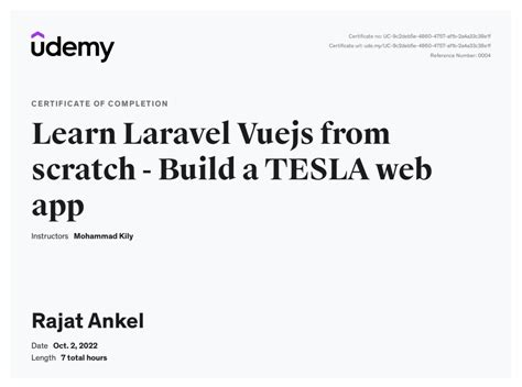 Rajat Ankel On Linkedin Udemy Course Completion Certificate