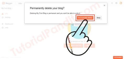 Blogger Blog Permanently Delete Tutorialpandit