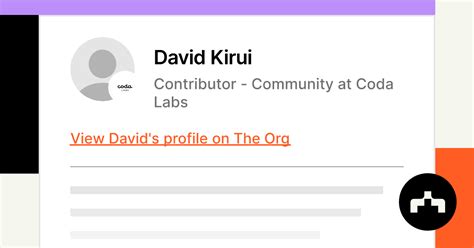 David Kirui Contributor Community At Coda Labs The Org