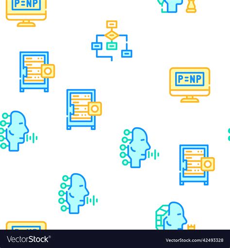 Artificial Intelligence System Icons Set Isolated Vector Image