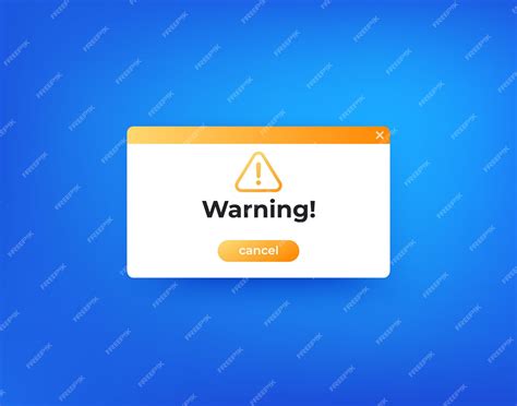 Premium Vector Warning Error Window Vector Design