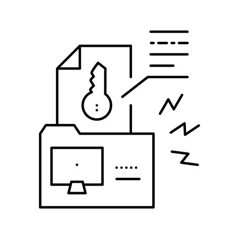 Electronic Key Hacking Line Icon Vector Illustration 19526353 Vector Art At Vecteezy