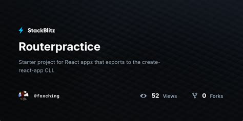 Routerpractice StackBlitz