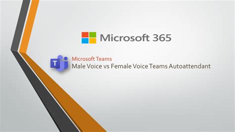 Microsoft Teams Auto Attendant And Male Vs Female Voice Issues Unified
