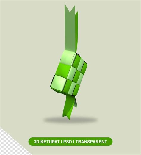 Premium PSD Ketupat Indonesian Traditional Food For Idul Fitri