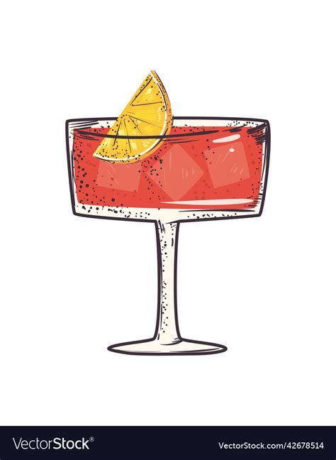 Red Cocktail Royalty Free Vector Image Vectorstock