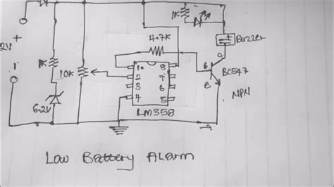 12v low battery alarm youtube