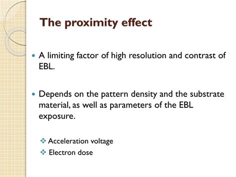 Ppt Proximity Effect In Electron Beam Lithography Powerpoint