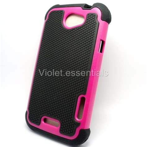 Hybrid Impact Hard Soft Black Case Cover For Att Htc One X Xl Ballistic