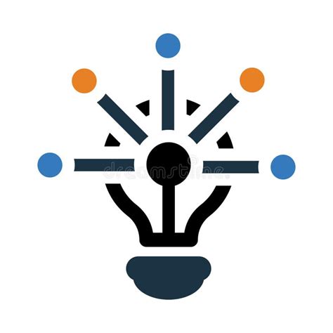 Gear Technology Bulb Light Bulb Creative Idea Technology Icon Stock