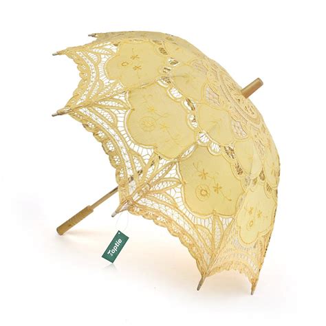 TopTie Vintage Black Lace Parasol Wedding Bridal Umbrella Photograph Parasol Party