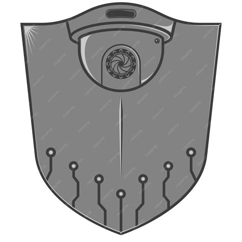 Premium Vector Logo With Shield And Camera For Visual Security
