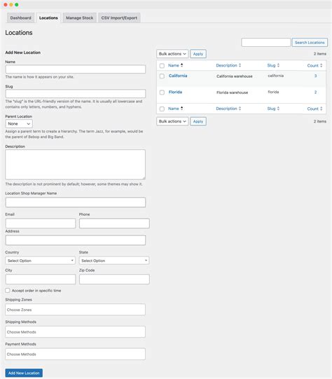 Woocommerce Inventory Management Multi Location Stock