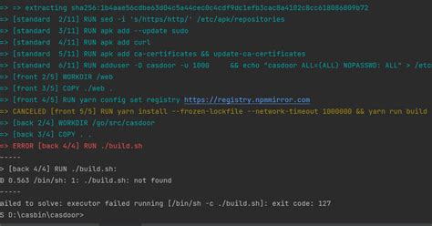 Docker Compose Build Sh Not Found Error On Win 10 Issue 1447