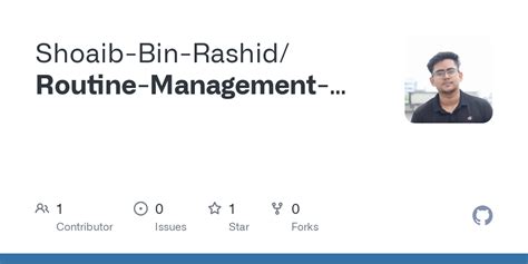 Github Shoaib Bin Rashid Routine Management System Using Python