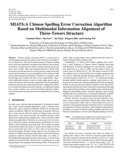 Pdf Miatsa Chinese Spelling Error Correction Algorithm Based On