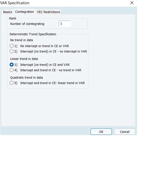 How To Determine Cointegration Rank In Vecm In Eveiws Researchgate
