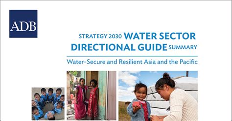 Strategy 2030 Water Sector Directional Guide Summary Water Secure And Resilient Asia And The