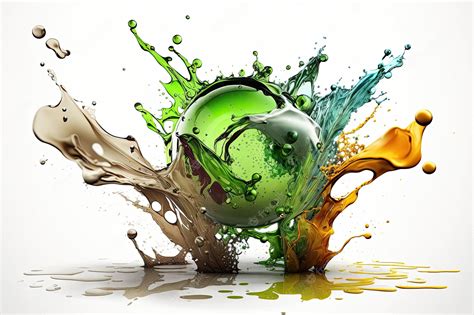 액체 스플래시 프리미엄 사진