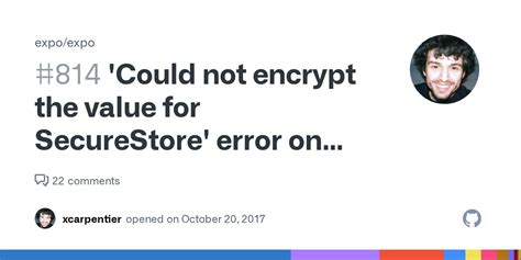 Could Not Encrypt The Value For Securestore Error On Android